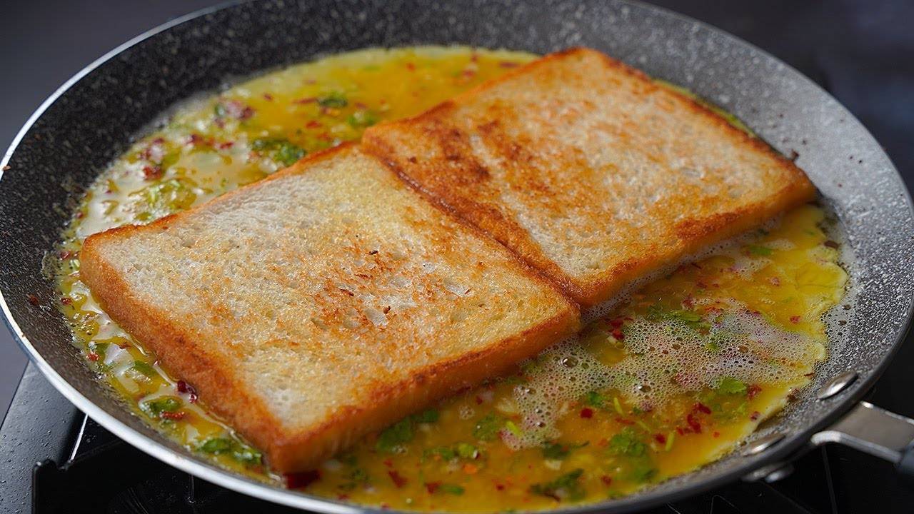 Сэндвич с яйцом и сыром - Рецепты быстрого завтрака