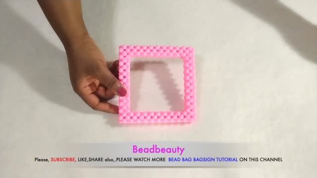 Ручка квадратная для сумки из бусин