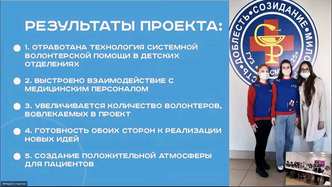 Успешный опыт внедрения системной волонтерской помощи в учреждении системы здравоохранения