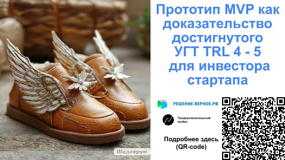 MVP убеждают венчурного инвестора? Достигнутый уровень TRL? Шанс доработки решения до УГТ 9