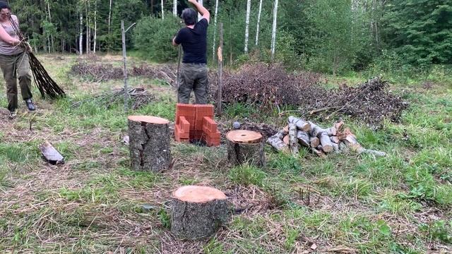 Купили хутор в лесу 17 серия Сажаем сад