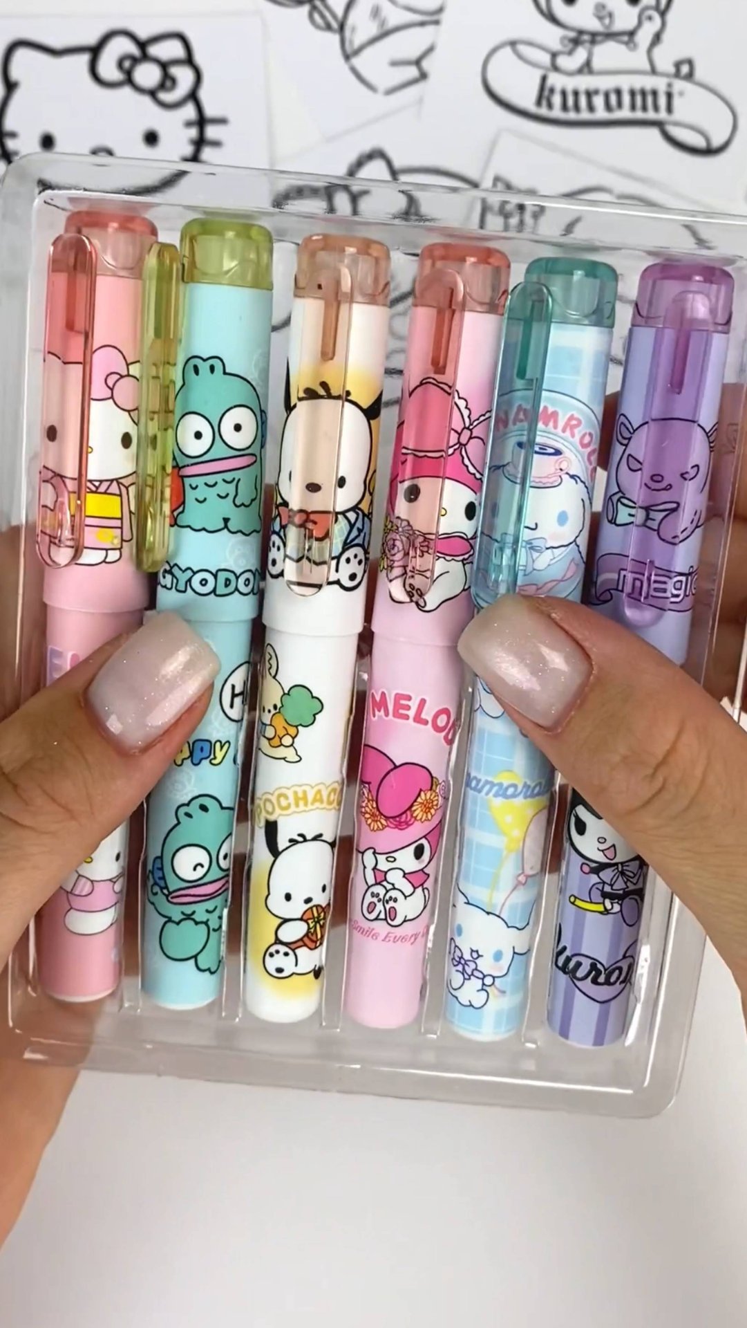 ASMR Крутые маркеры Hello Kitty / #сезонконтентаRUTUBE #Hellokitty #распаковка #sanrio