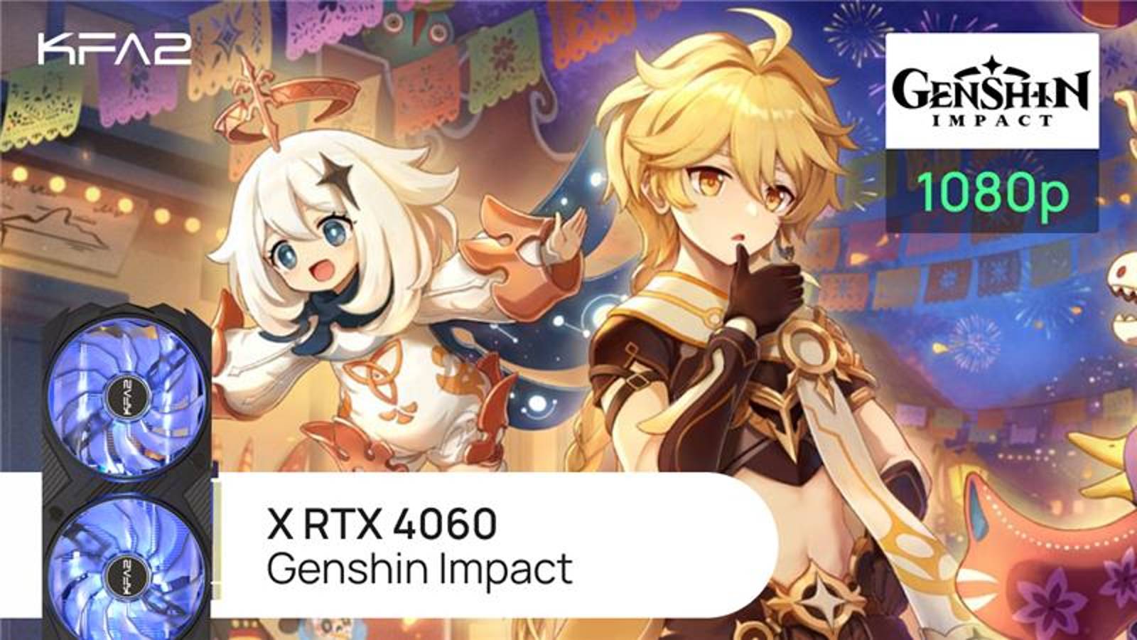 KFA2 X GeForce RTX 4060 Black | Genshin Impact | 1080p (Full HD) разрешение