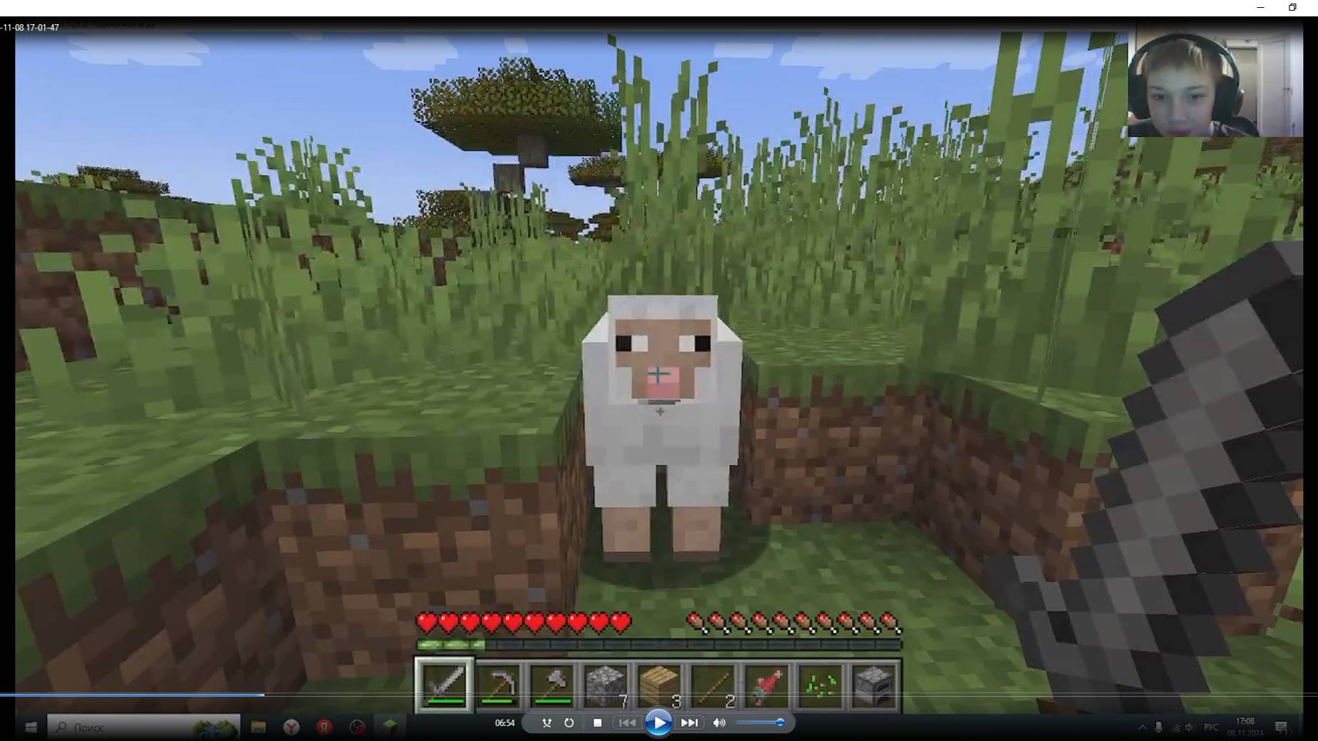 майнкрафт  играю в первые