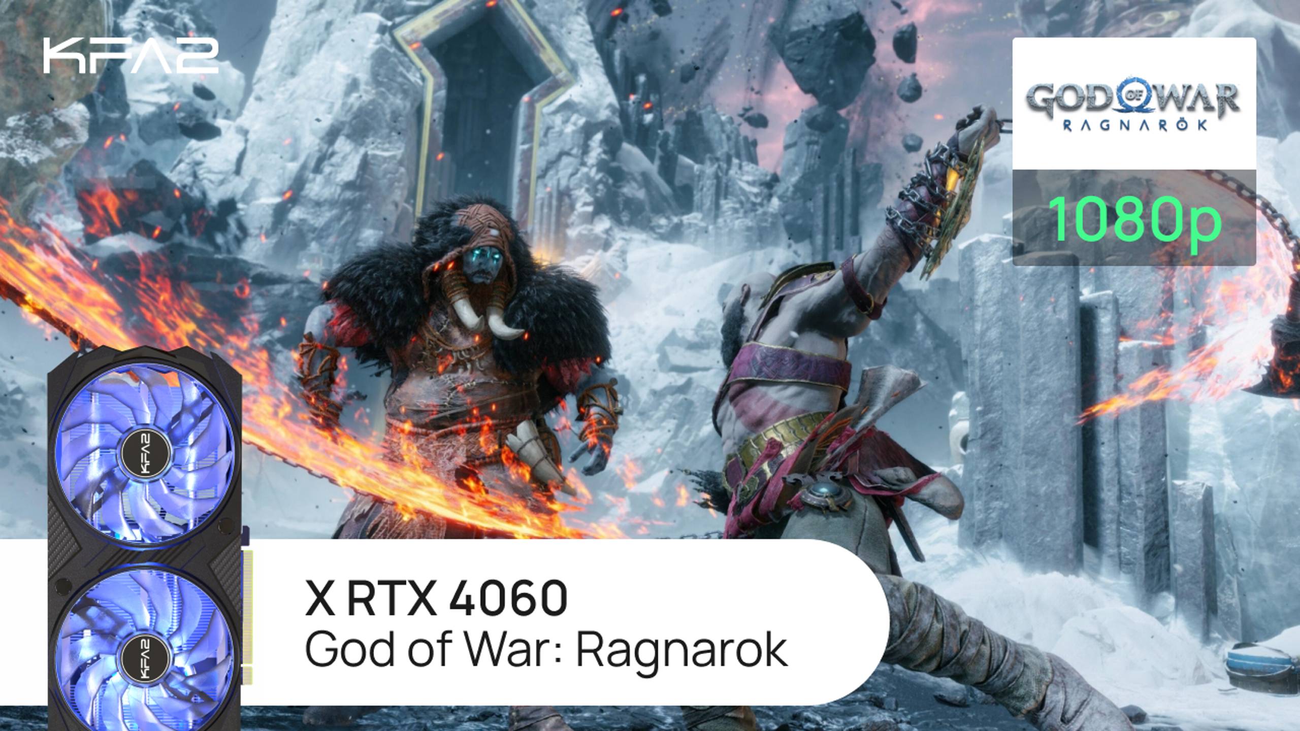 KFA2 X GeForce RTX 4060 Black | God of War: Ragnarok | 1080p (Full HD) разрешение