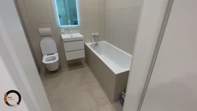 Вариант ремонта ванной в квартире. ЖК "Парус". г. Пушкино.