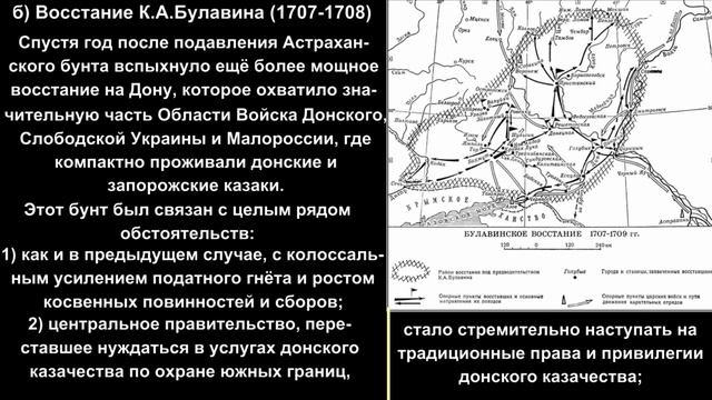 XVIII в Тема 1-4-а Россия в эпоху Петра (1682-1725)_ Астраханское (1705-1706) и восстание  Булавина