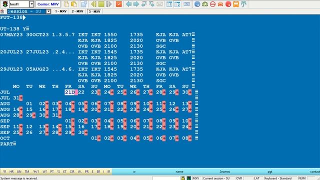 7 flight information display