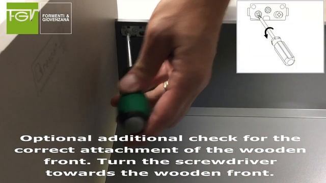 Монтаж фасада к ящику Ten2 (высота 180 мм)