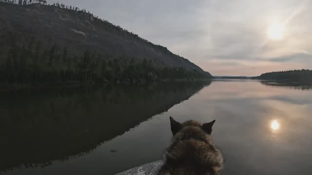 Выезд на охоту вверх по реке Чара.