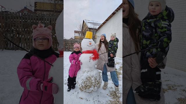 наш первый снеговик ⛄️