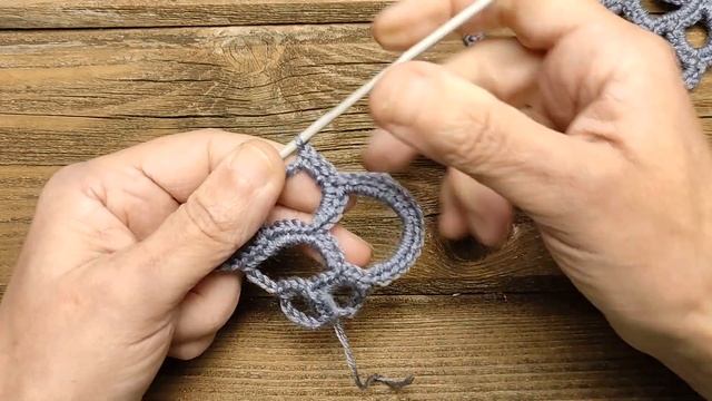 Крупная сетка крючком из СБН для вязания фриформ