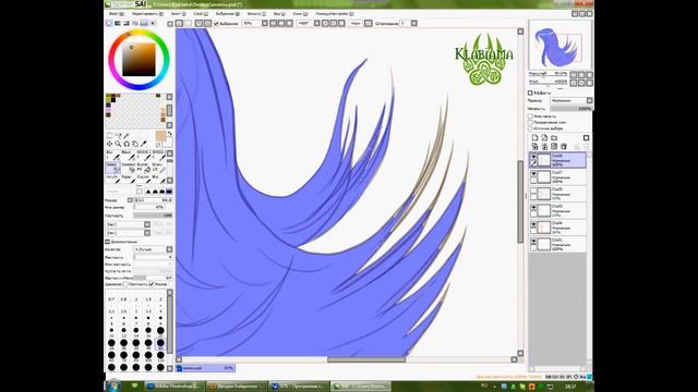 Draw hair by Klabiama