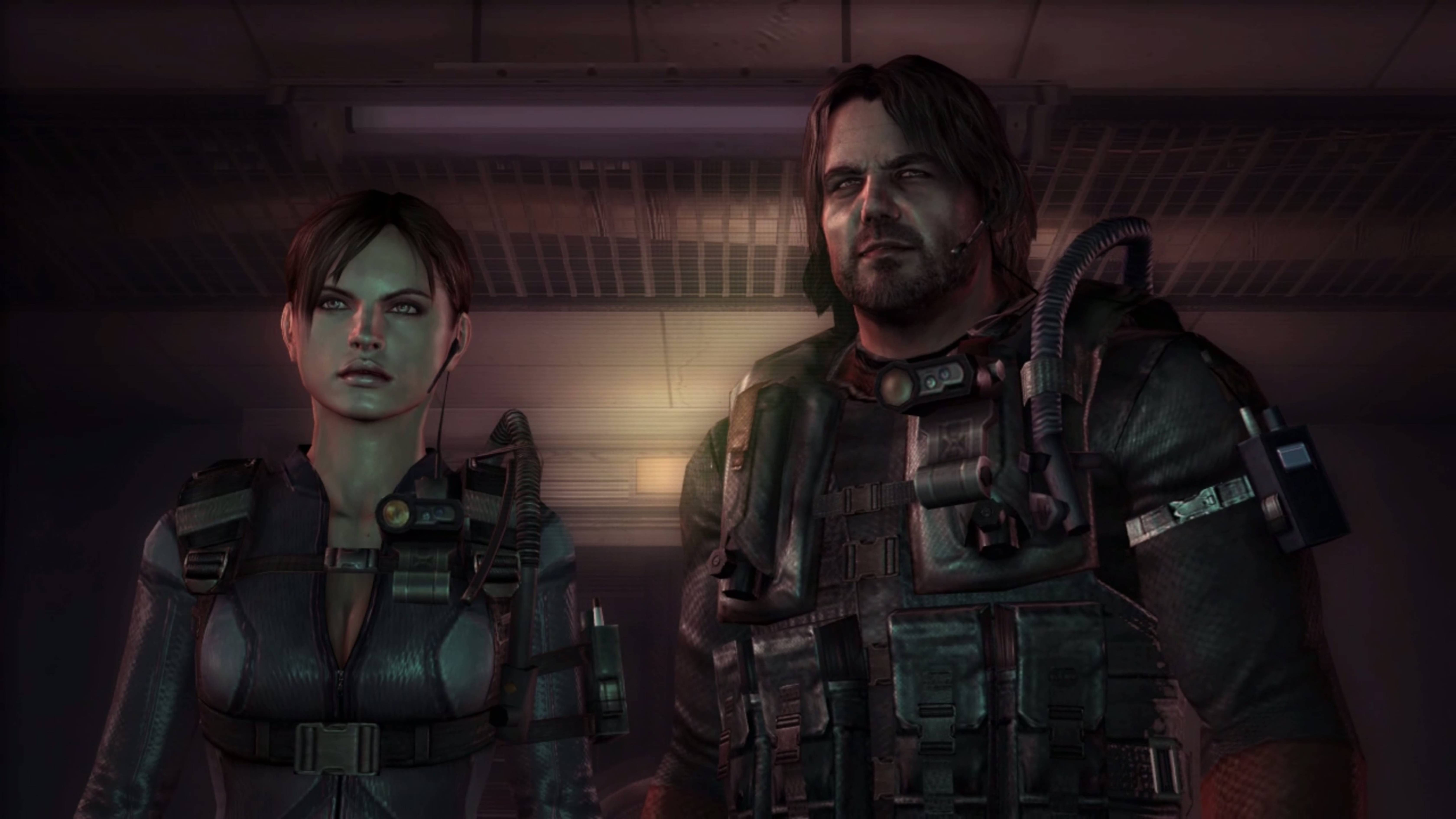 Resident Evil Revelations Part4. Джилл с Паркером пробираются по каютам корабля. Связист мутант.