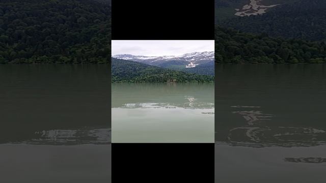 Озеро #Рица вид с катамарана.Это очень красиво