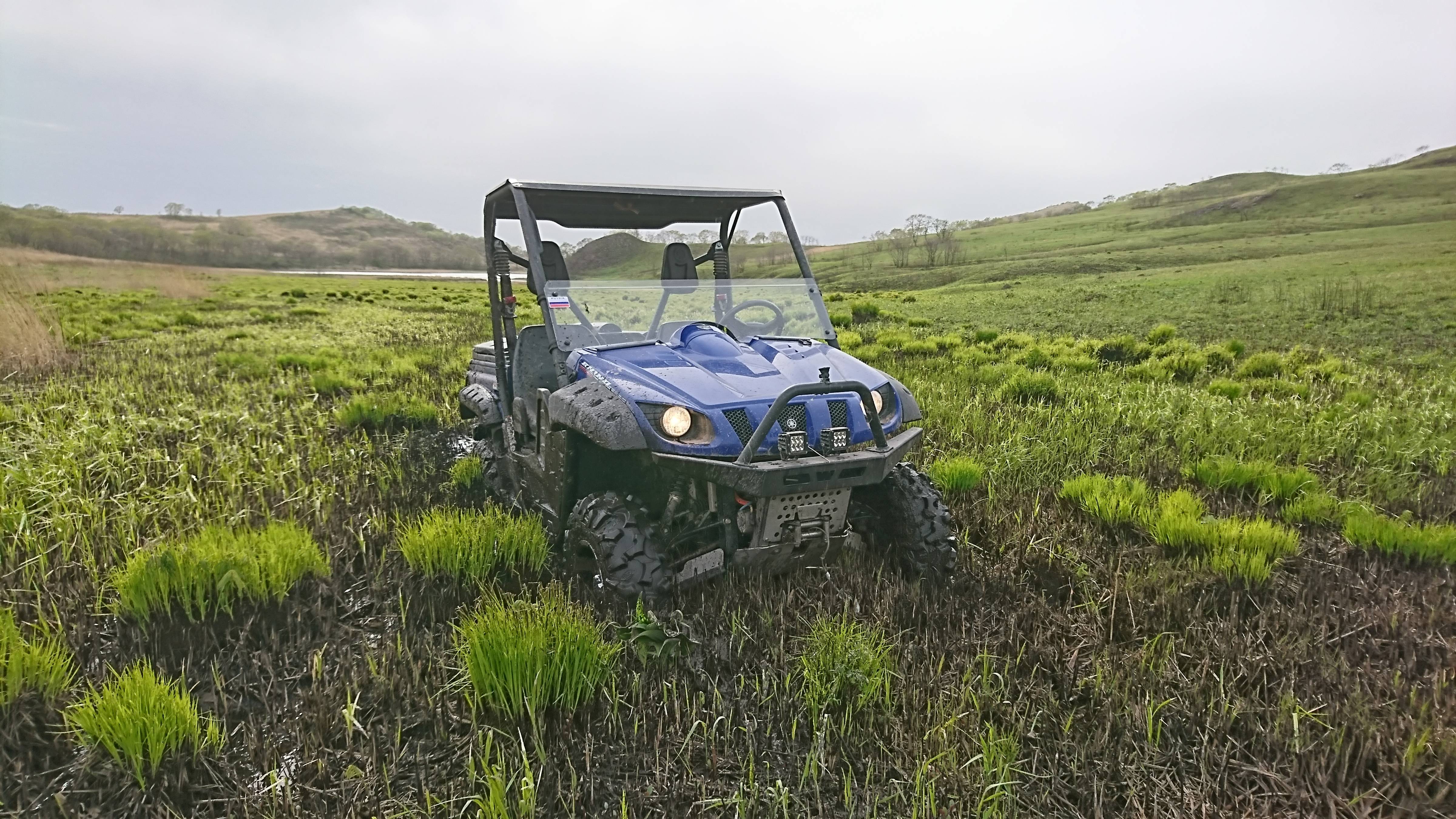 Yamaha rhino 700   переворот во время сьемок