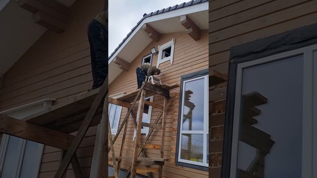 Монтаж наличников в деревянном доме.