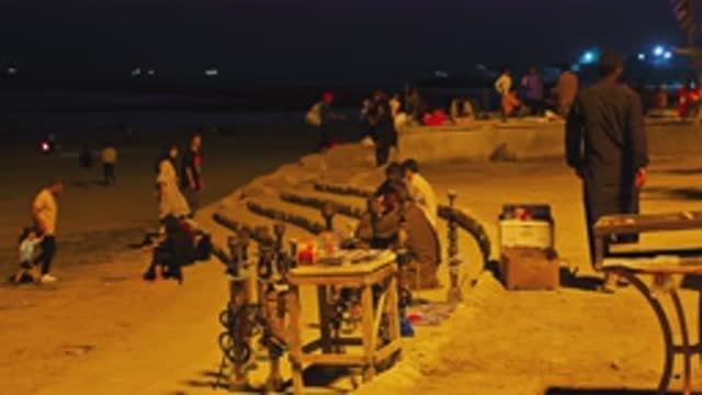 Night Qeshm - Beach. Qeshm Island, Iran