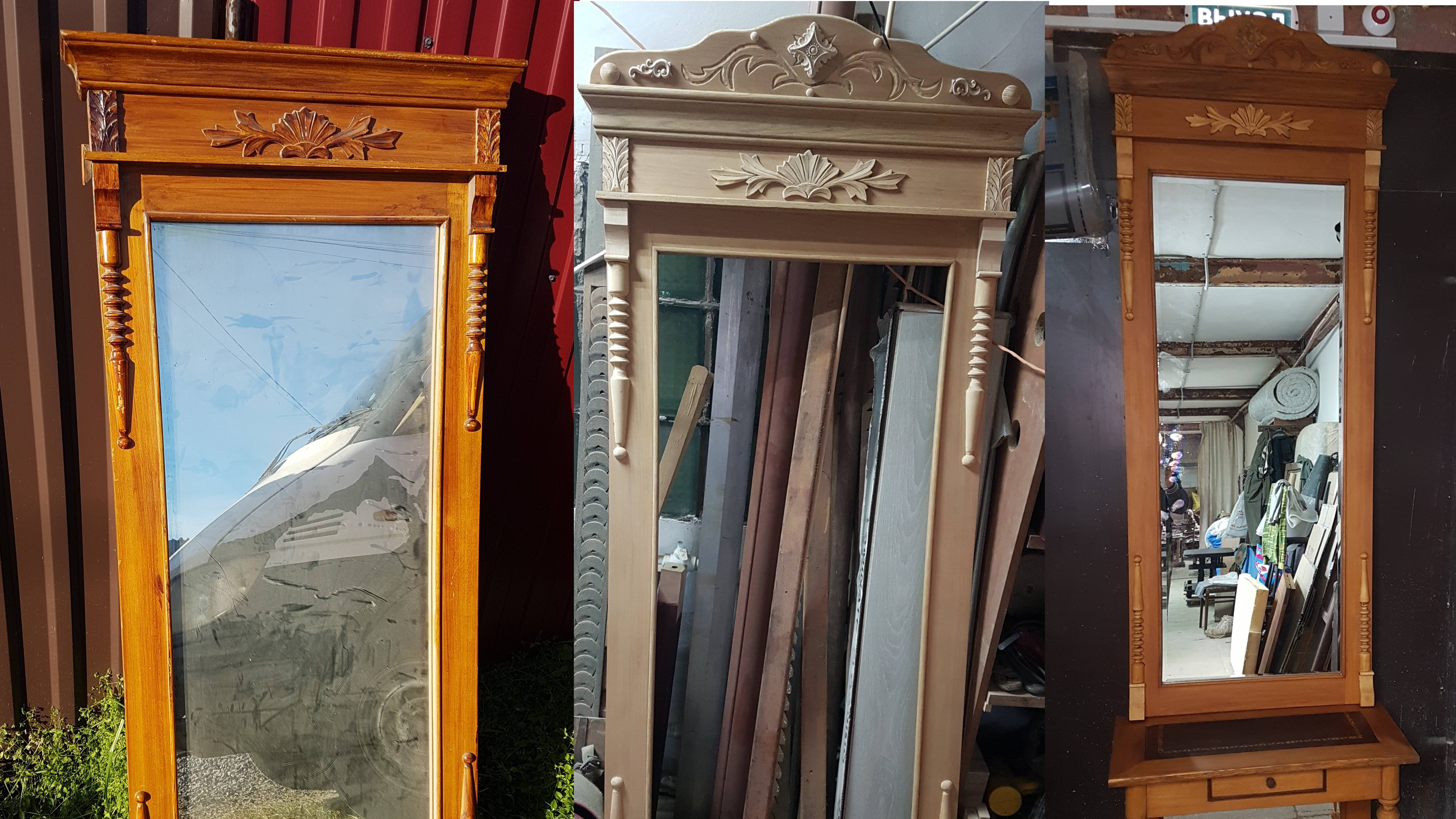 Реставрация советского напольного зеркала Тюменьской мебельной фабрики №2. Часть 2 (заключительная).