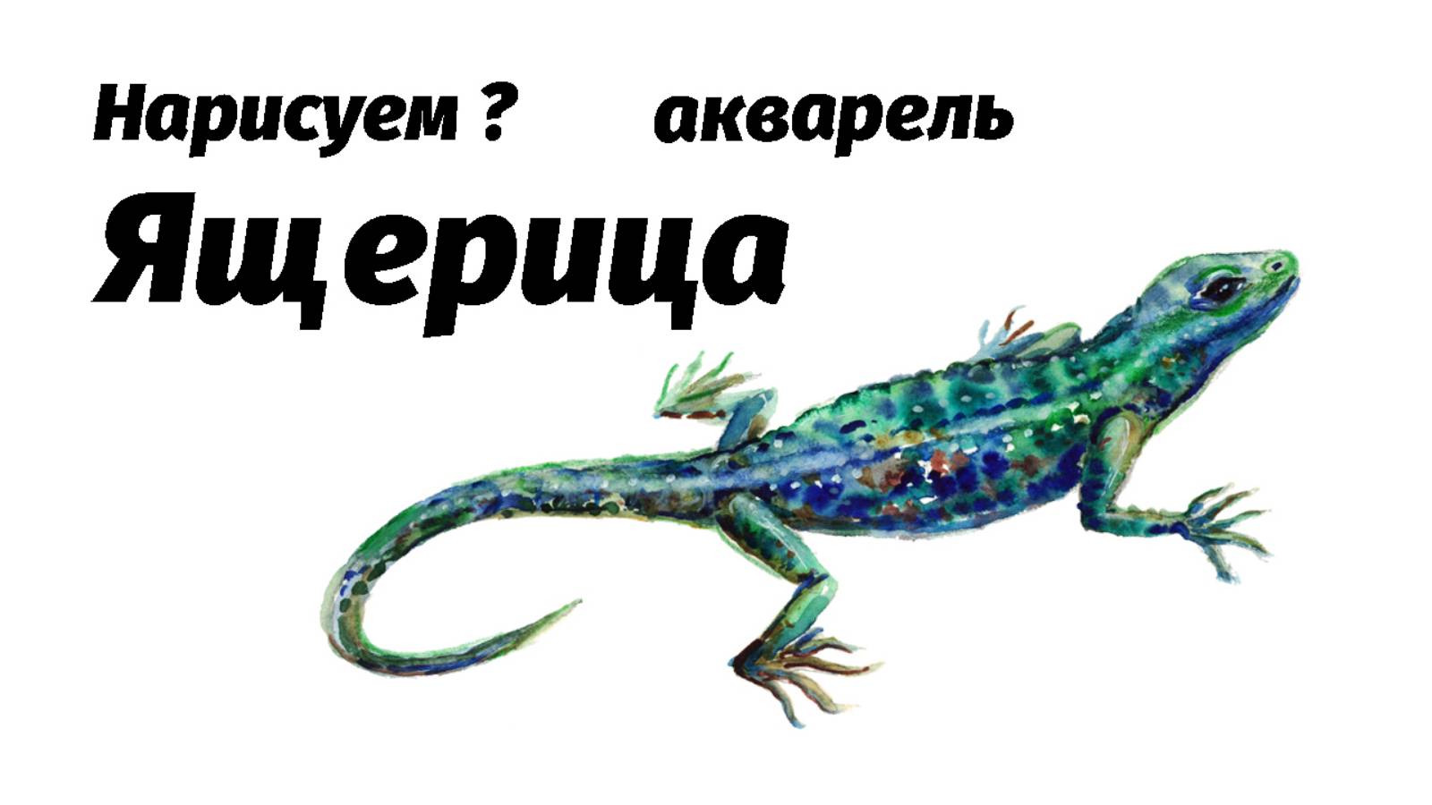 Как нарисовать ящерицу акварелью
