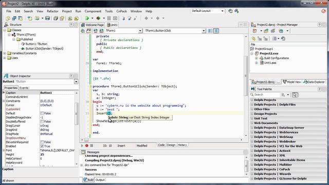 #8 Программирование в Delphi. Строки