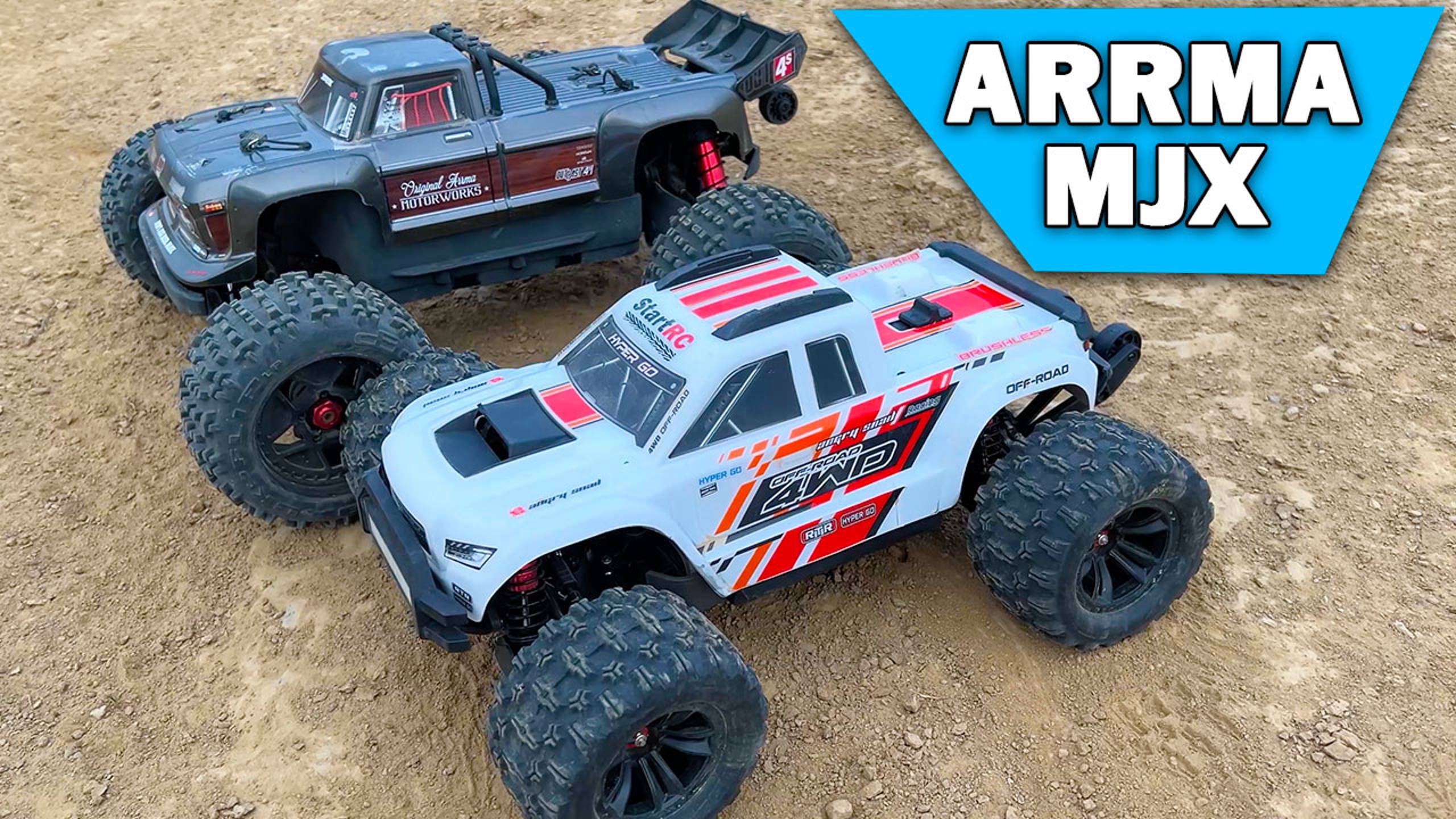 MJX 10208 и ARRMA Outcast 4S. Замер скорости MJX 10208, прыжки, поломки