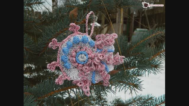 Вязаные снежинки Фриформ крючком