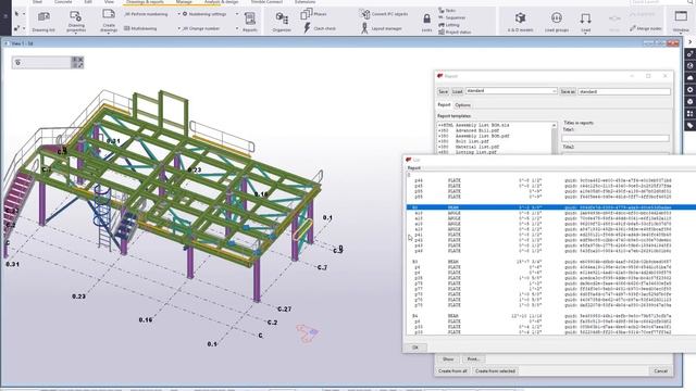 Types of Reports in Tekla Structures