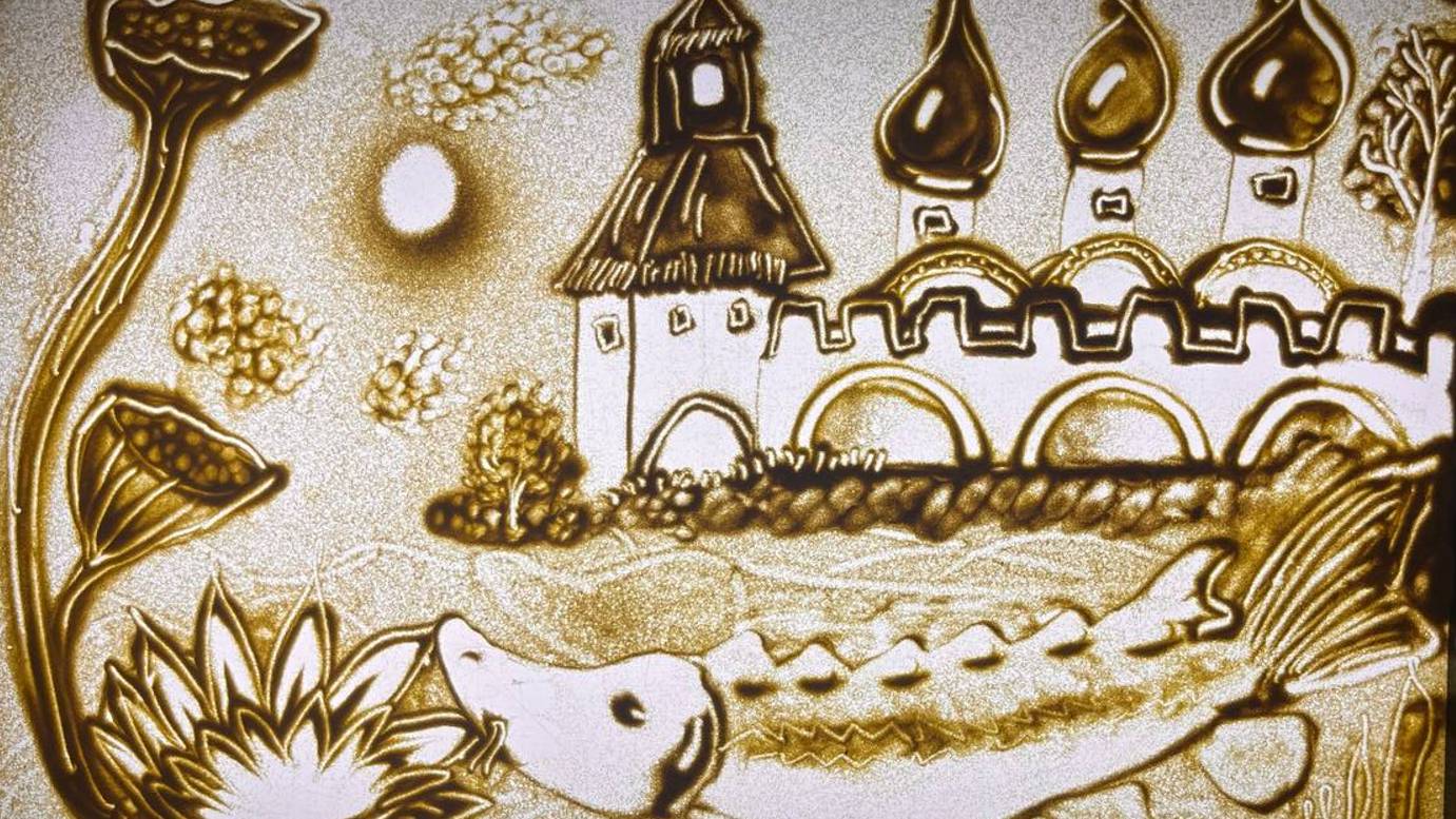 Песочная анимация "Астрахань- любимый город!" Евгений Попов 8 лет