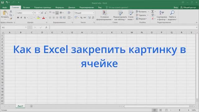 Как в Excel закрепить картинку в ячейке