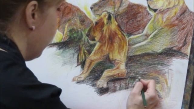 #71 АРХИВ: SHORTS ЛЬВЫ КАРАНДАШАМИ | Без слов, приятного просмотра | ШТРИХИ