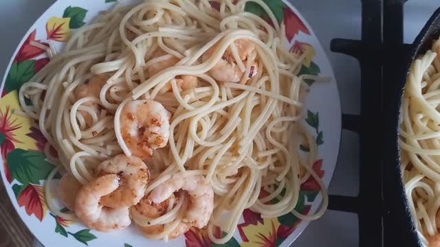 Паста с креветками