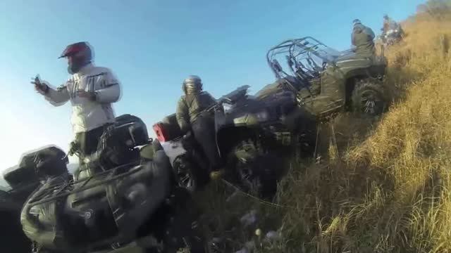 Прохват зимой на квадроциклах и багги YAMAHA по Хаснскому району