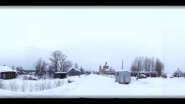2) Село Александровское. Зима. Даровской район.  Вятка