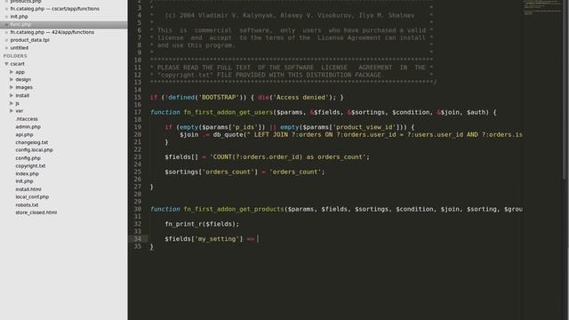 4.3 CS-Cart: Создание новой настройки товара ч.3 (список товаров)