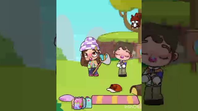 Ксюша в лесу с другом😯❣️( и другими ребятами)