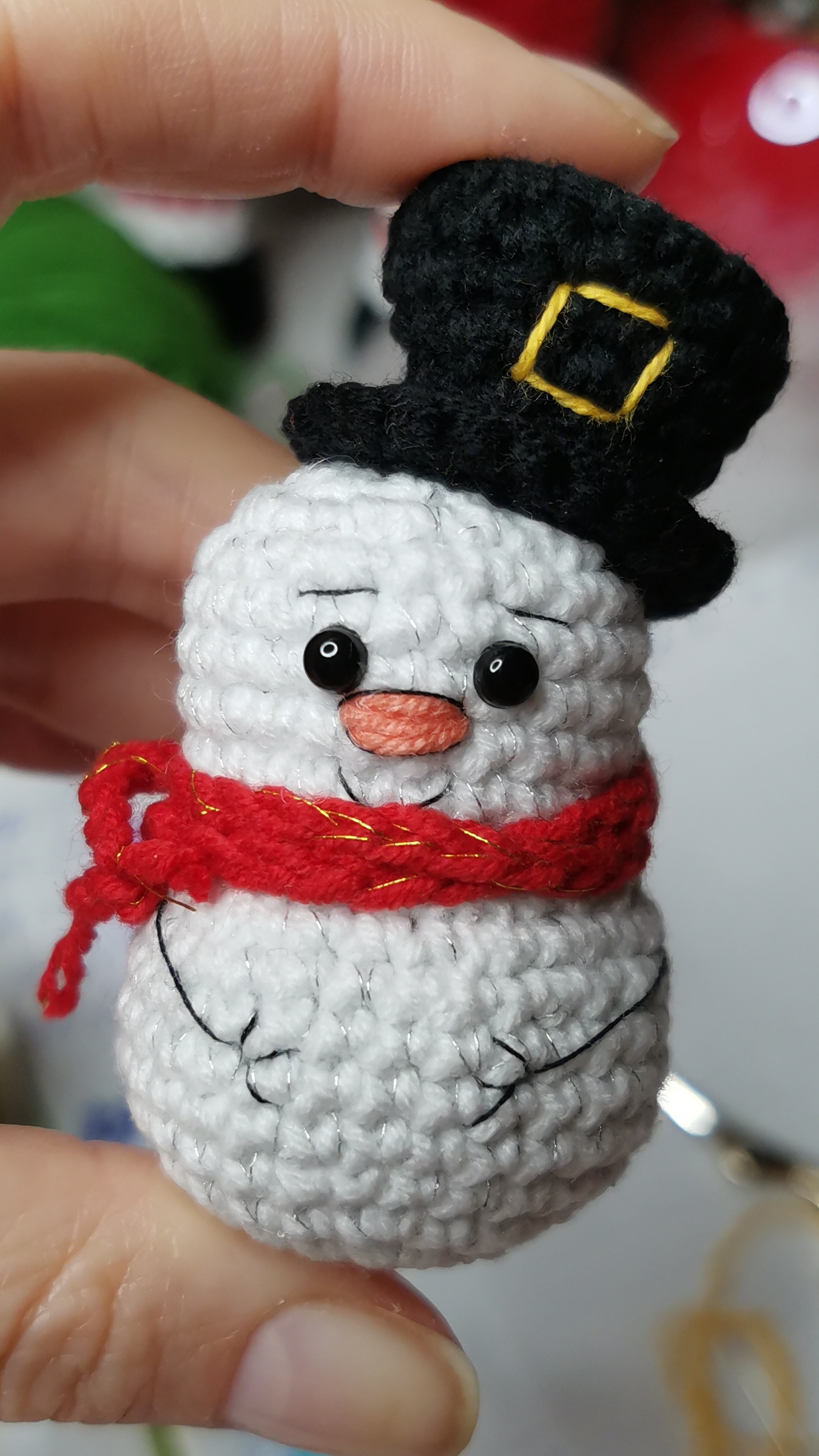 Ёлочная игрушка снеговик!