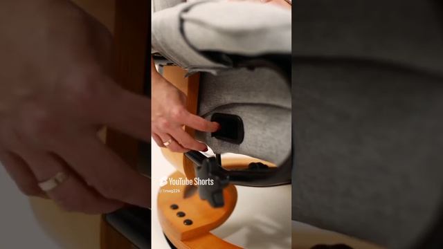 Кресло вибромассажное Calviano с подъемным пуфом и подогревом 2162 ткань, серое #shorts