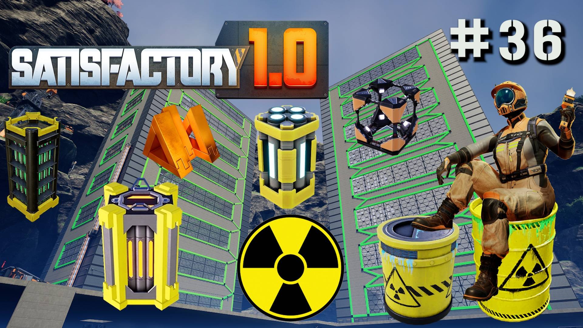 ВСТАВЛЯЕМ ТРУБУ АЗОТА В УЗКУЮ ПЕЩЕРКУ ЯДЕРКИ SATISFACTORY. №36