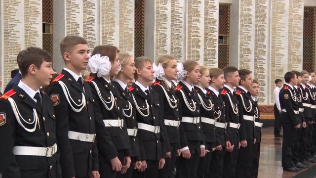Принятие торжественной клятвы кадет в музее на Поклонной горе
