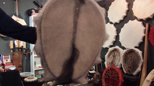 Шаманский бубен / Siberian Shamanic with fur Egg Drum /  Frame drum Handcrafted / shamanic.moscow