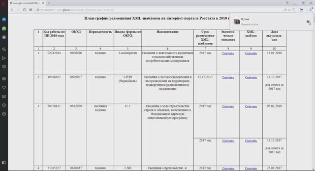 Загрузка недастающих форм статистической отчетности