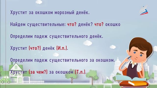 Занятие по теме "Склонение" (4 класс)