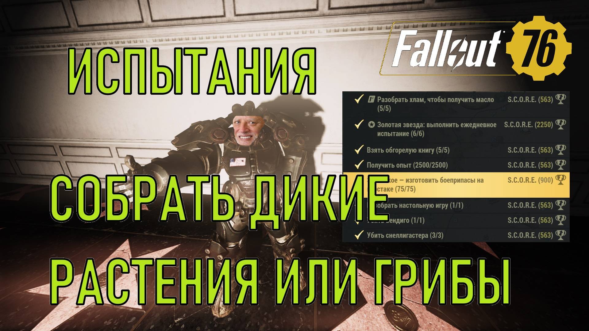 Fallout 76 Собрать дикие растения или грибы