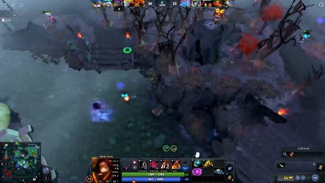 Dota 2. Дота 2. Варлок. Бонды + Голем а дальше забыл про них �