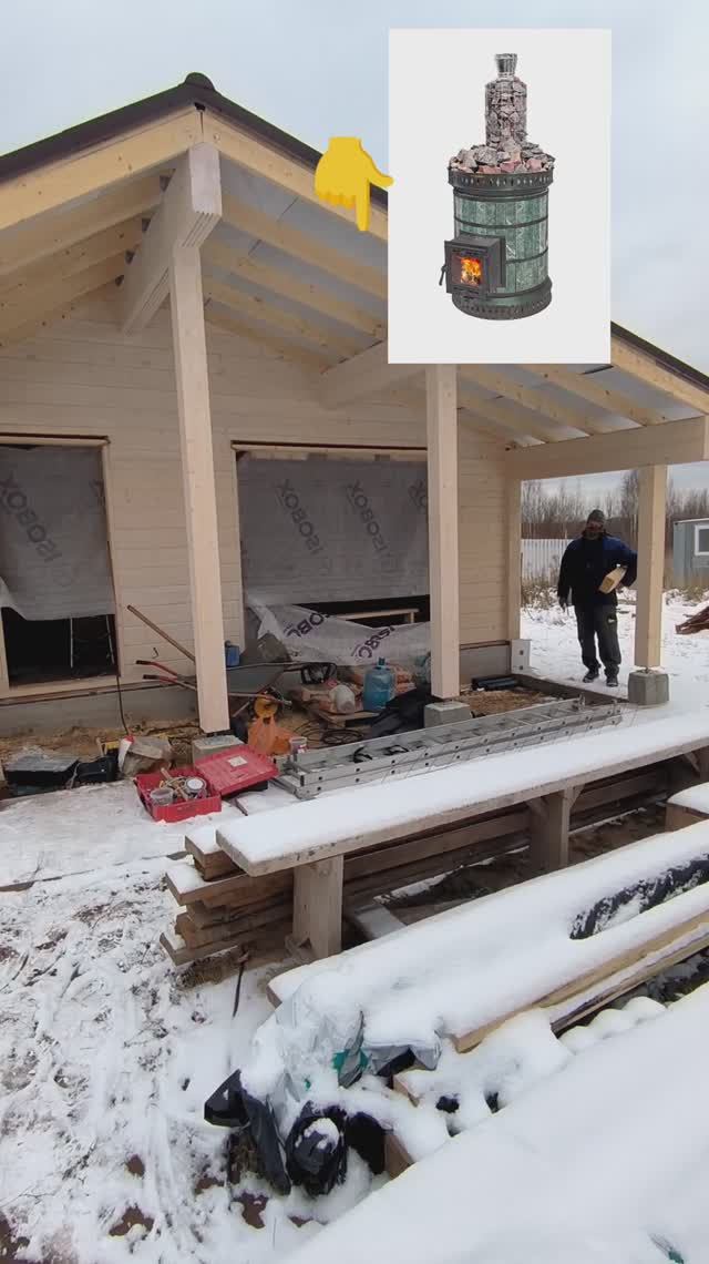 Банная печь и баня без окон и дверей #печноеотопление