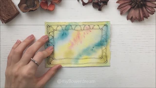 Процесс рисования плиточки от @myflowerdream