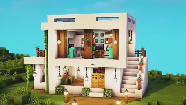 Как Построить Красивый Дом в Minecraft. Майнкрафт крутые постройки. #майнкрафт #minecraft #майн