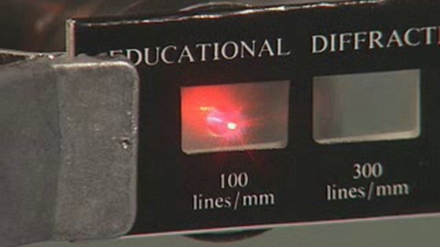 Монохроматический свет через дифракционную решетку