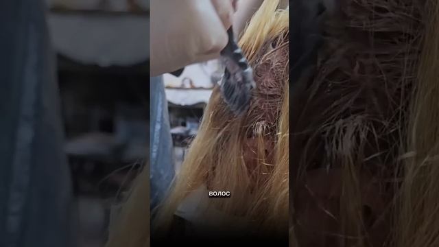 Из чёрного в персиковый блонд #салонкрасоты #hair #волосы #парикмахер